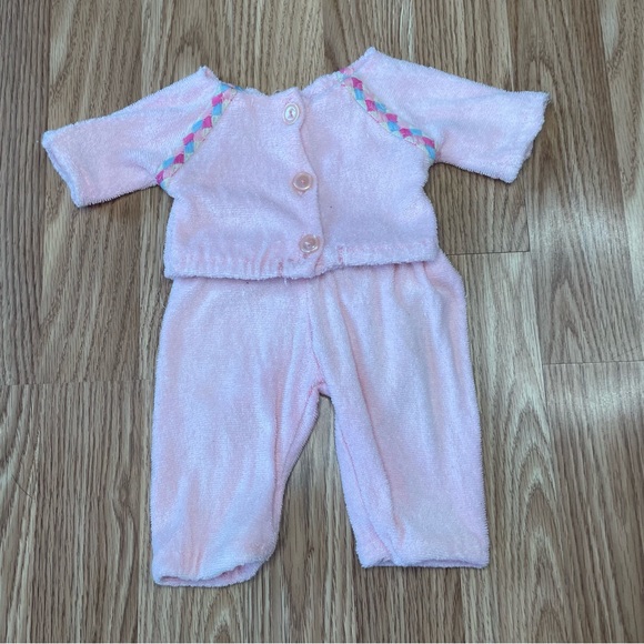 Vintage | Pajamas | Vtg Mcm Pink Terry Cloth Button Top And Pants Size ...